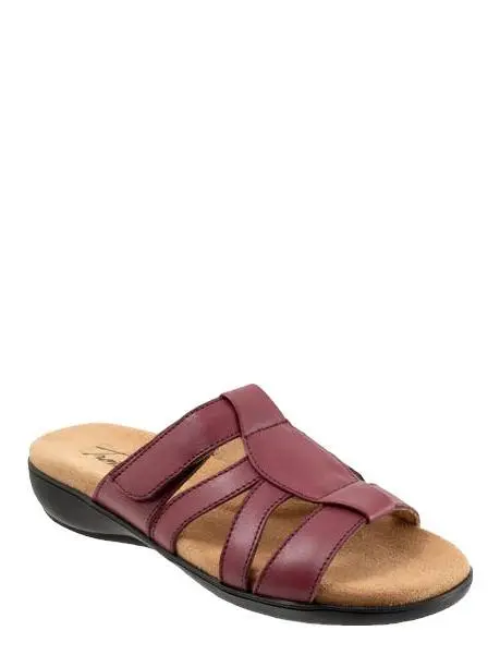Trotters Ramona Leather Slide Sandal - Cherry