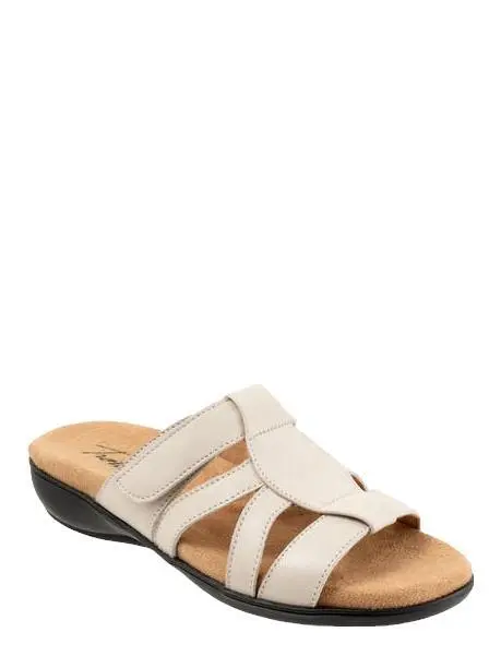 Trotters Ramona Leather Slide Sandal - Ivory