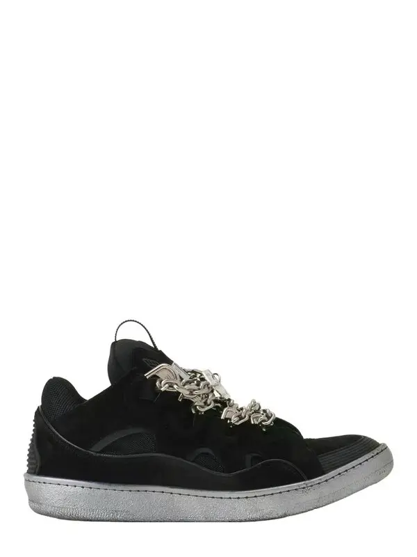LANVIN Chain Plaque-detail Sneakers - Black