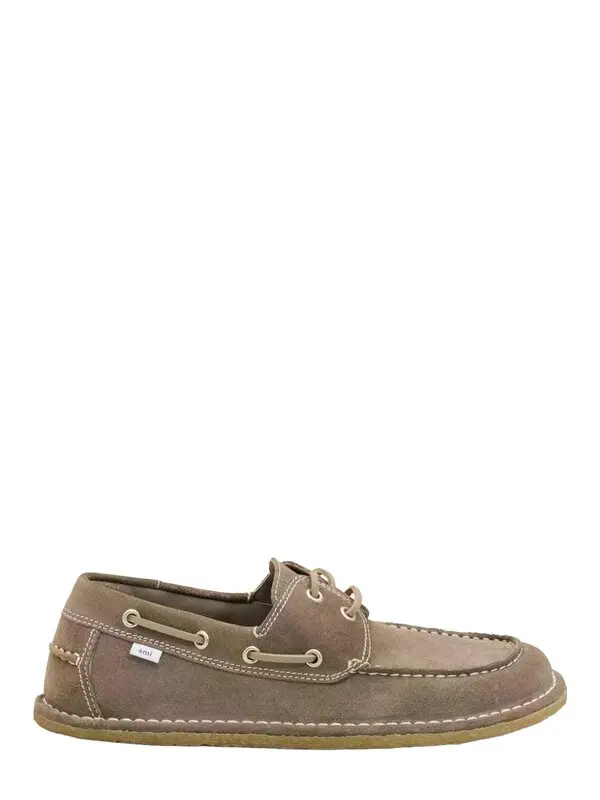 Ami Suede Boat Shoes - Brown