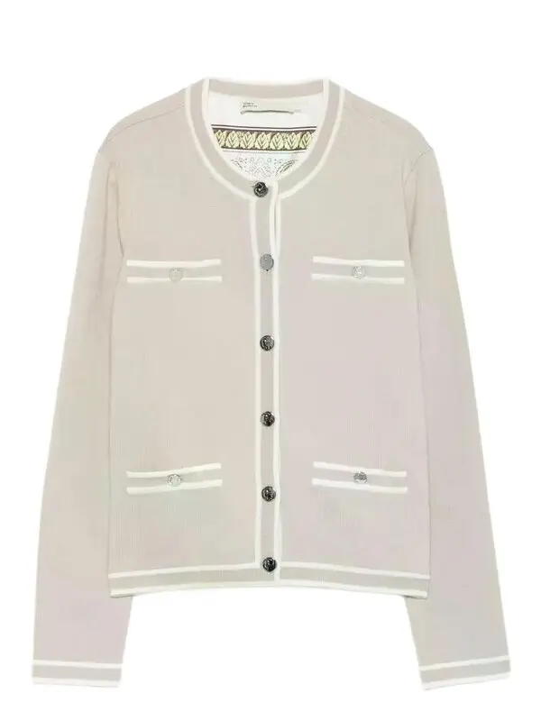 Tory Burch Buttoned Cardigan - Grey