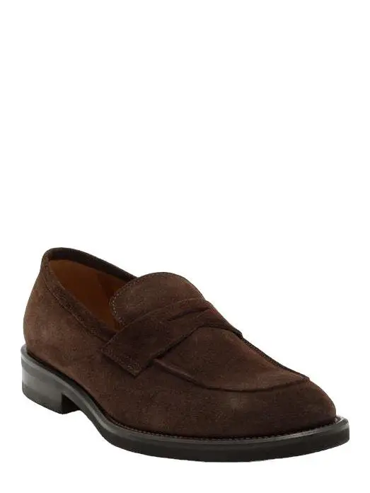 Nordstrom Italian-made Penny Loafer - Brown Torte Suede