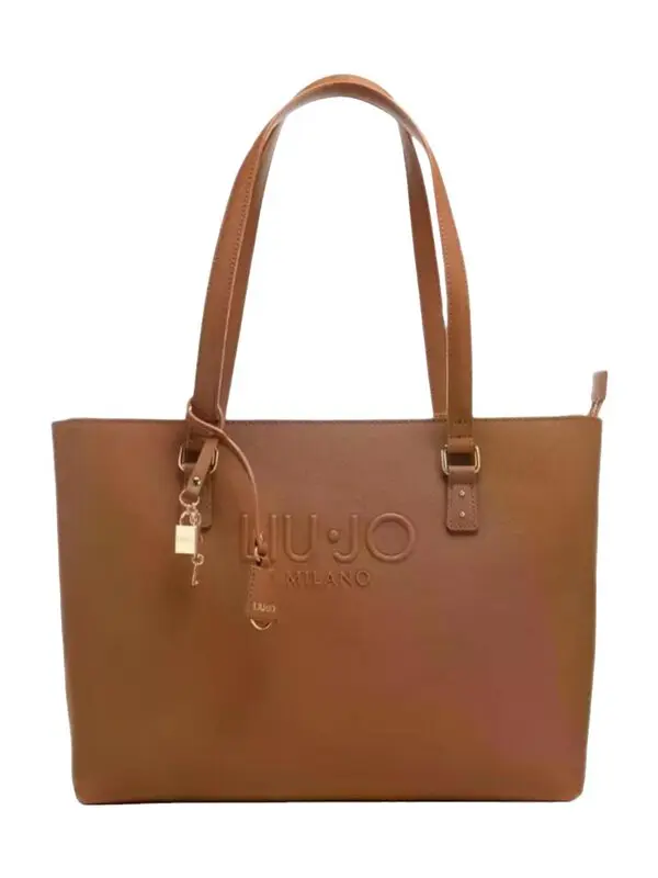 Liu Jo Embossed Padlock Shoulder Bag - Neutrals