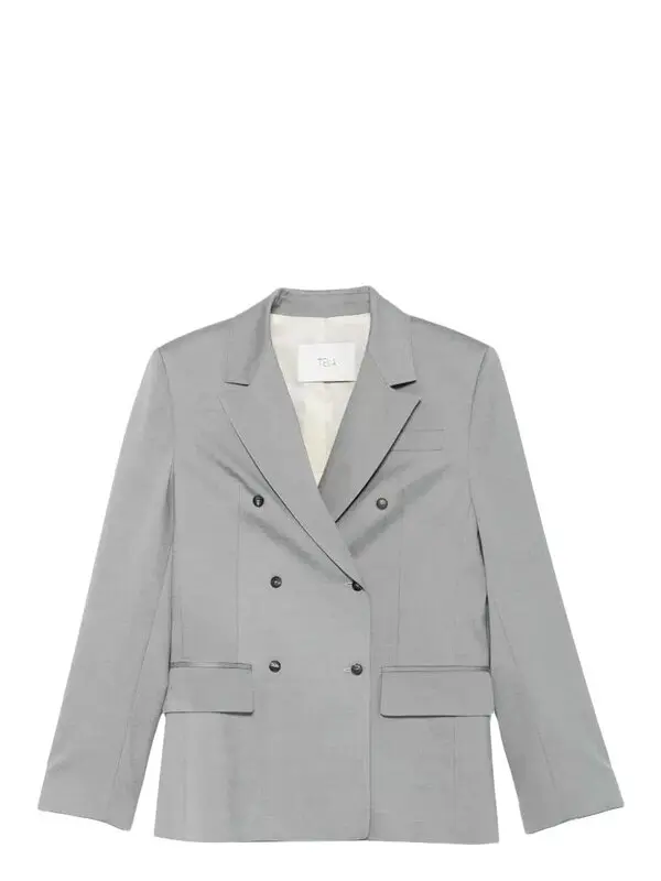 TELA Double-breasted Blazer - Grey