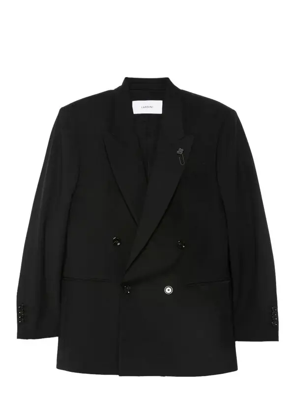 LARDINI Cameron Double-breasted Blazer - Black