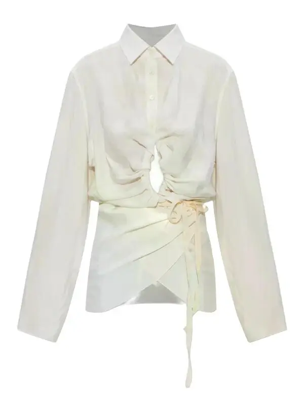 MAISON MARGIELA Tie-waist Shirt - Neutrals