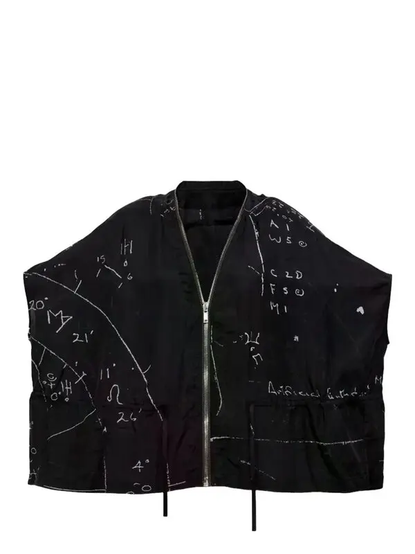 Rick Owens Printed Zip Jacket - Black
