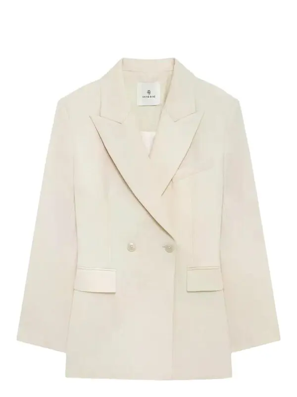 ANINE BING Tiphaine Double-breasted Blazer - Neutrals
