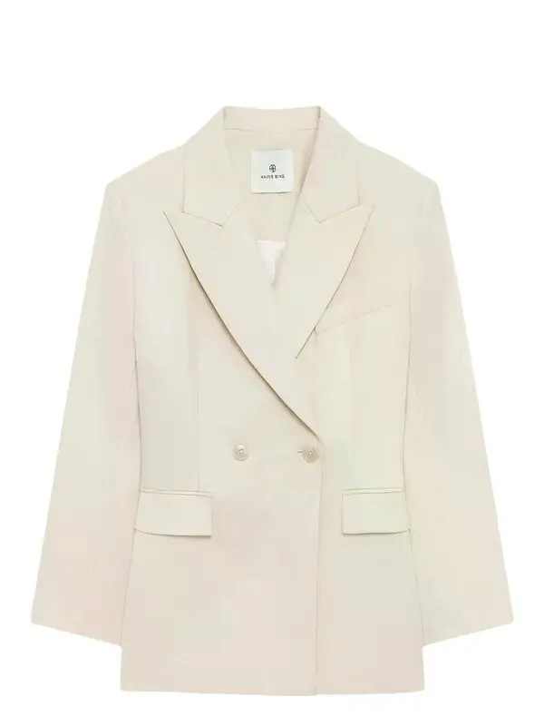 ANINE BING Tiphaine Double-breasted Blazer - Neutrals