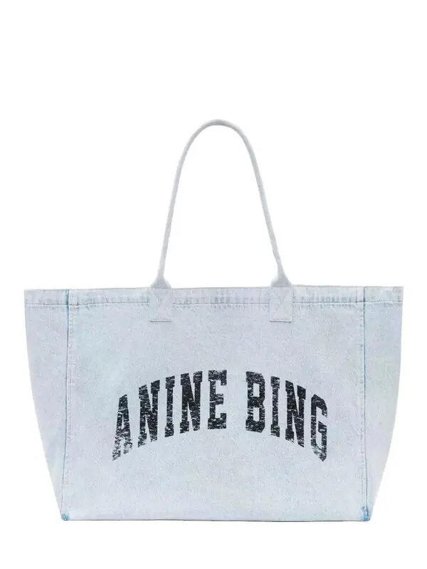 ANINE BING Leo Denim Tote Bag - Blue