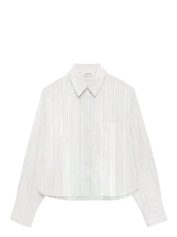 ANINE BING Essie Pinstripe Shirt - Neutrals