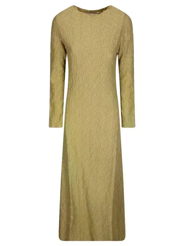 SAMSOE SAMSOE Long-sleeve Textured Dress - Yellow