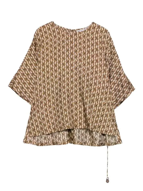 Max Mara Printed Blouse - Brown