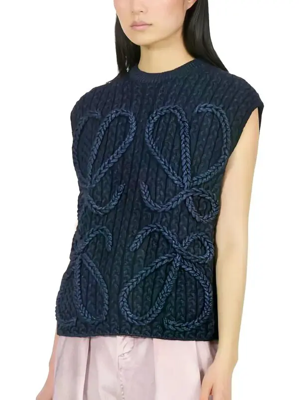 Loewe Cable-knit Vest - Blue