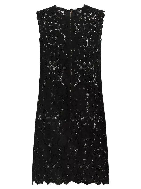 Dolce & Gabbana Lace Zip-fastening Mini Dress - Black