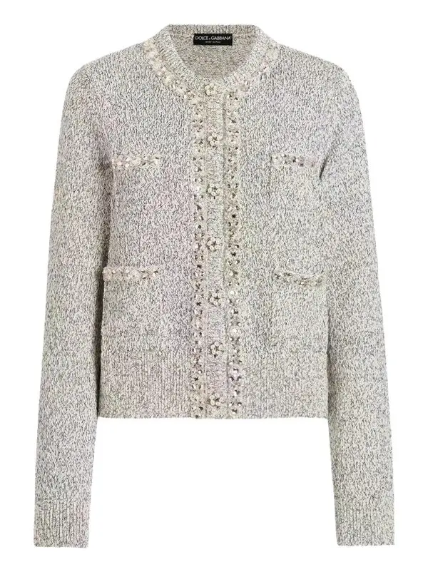 Dolce & Gabbana Pearl-embellished Jacket - Neutrals