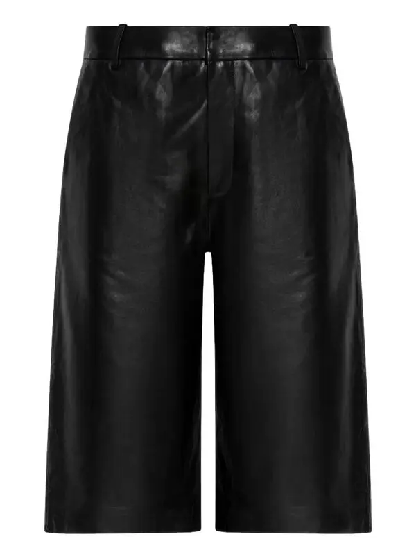 GESTUZ Leather Shorts - Black