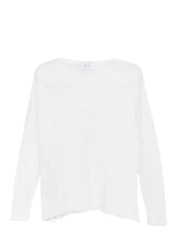 BEYOU V-neck Sweater - White