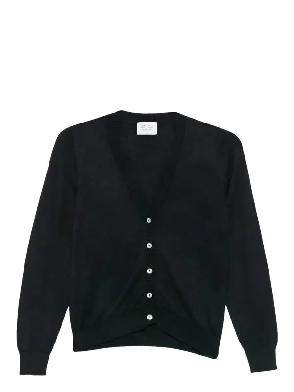 BEYOU V-neck Buttoned Cardigan - Black