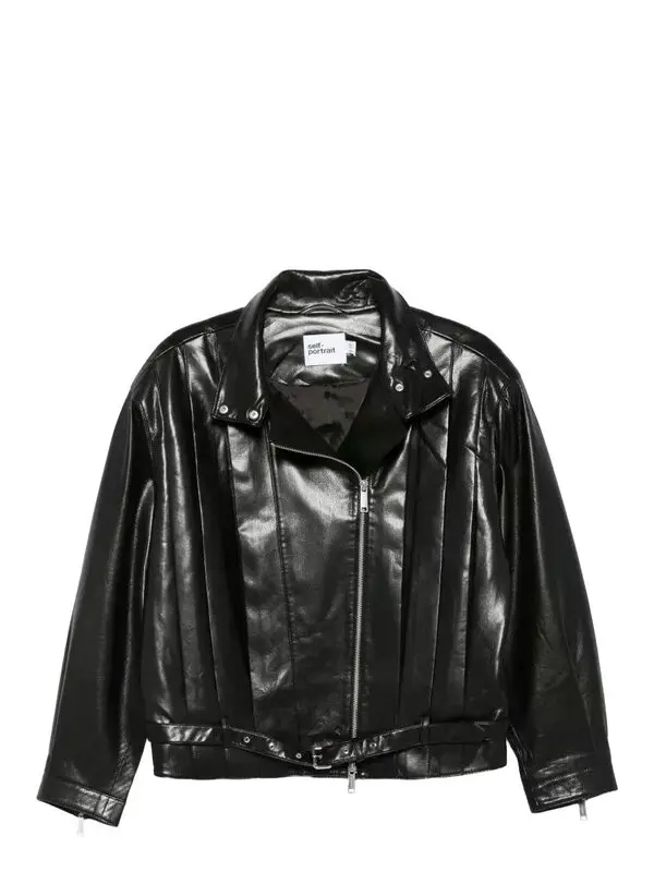 SELF-PORTRAIT Buckle Waist Jacket - Black