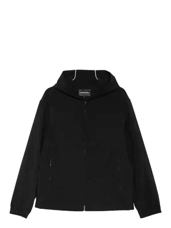 Emporio Armani Hooded Zip-up Jacket - Black