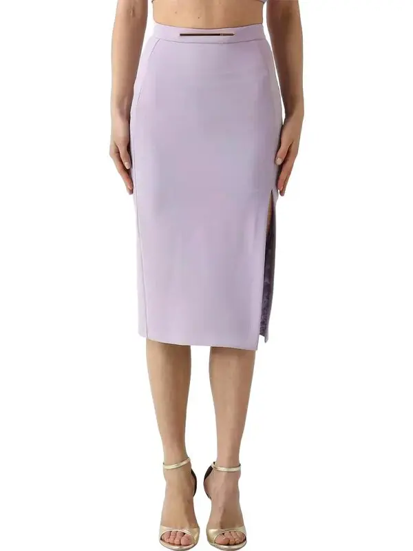 Elisabetta Franchi Slit-detail Midi Skirt - Purple