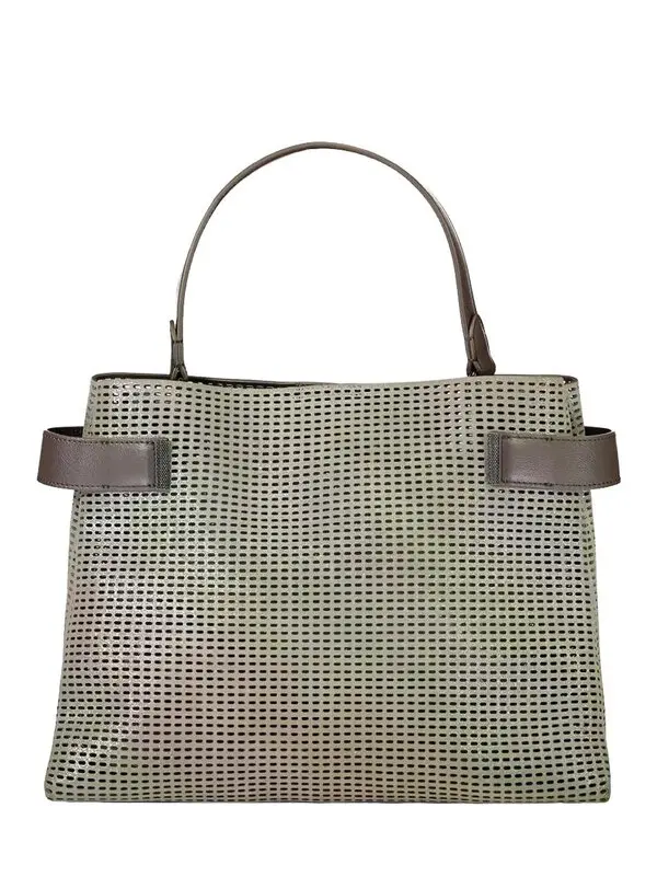 Brunello Cucinelli Perforated Tote Bag - Green