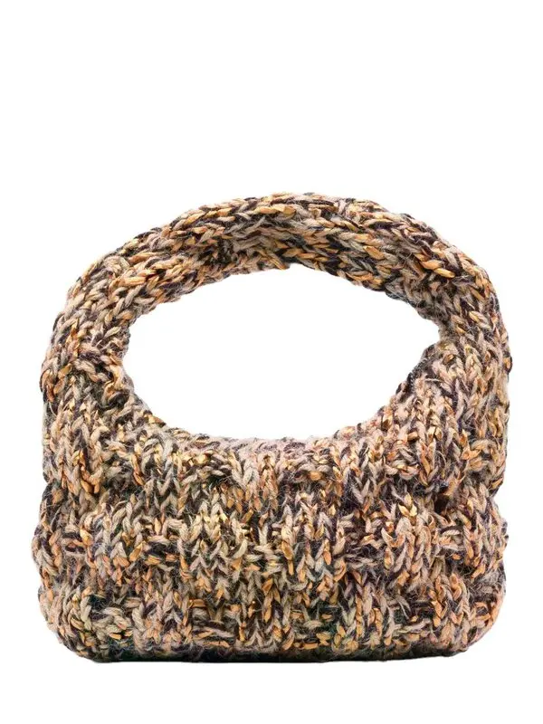 Maria La Rosa Knitted Tote Bag - Brown