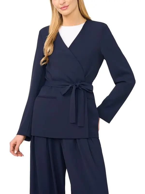 Halogen Wrap Blazer - Baritone Blue