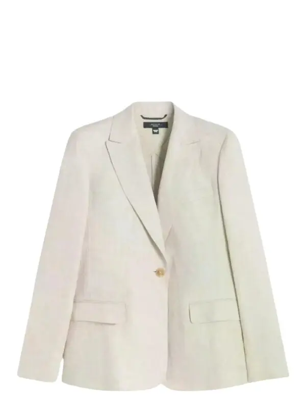 Max Mara Buttoned Single-breasted Blazer - Neutrals