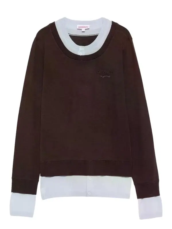 CHARLES JEFFREY Double Soft Sweater - Brown