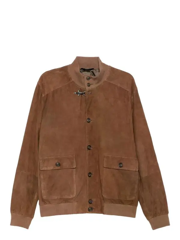 FAY Flap-pocket Bomber Jacket - Brown