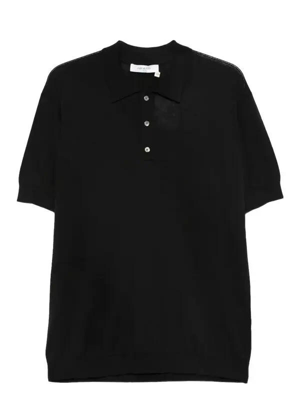 GREYED Short-sleeve Polo Shirt - Black