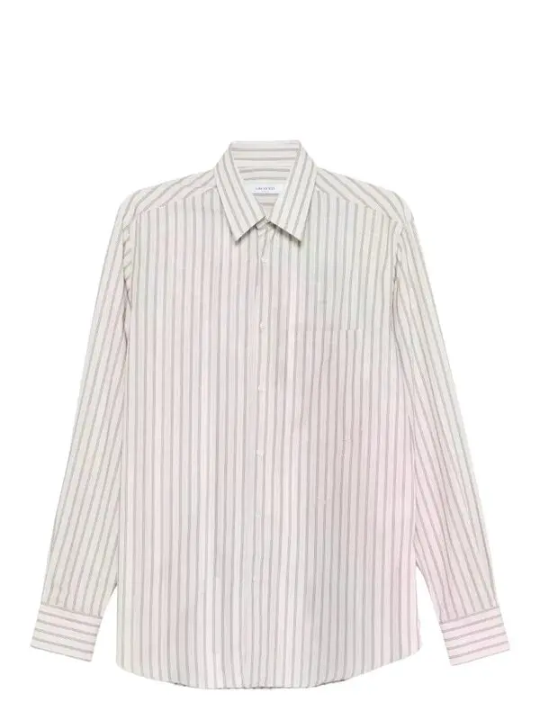 GREYED Striped Chest-pocket Shirt - Neutrals