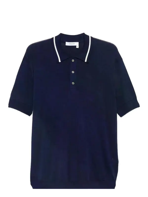 GREYED Short-sleeve Polo Shirt - Blue