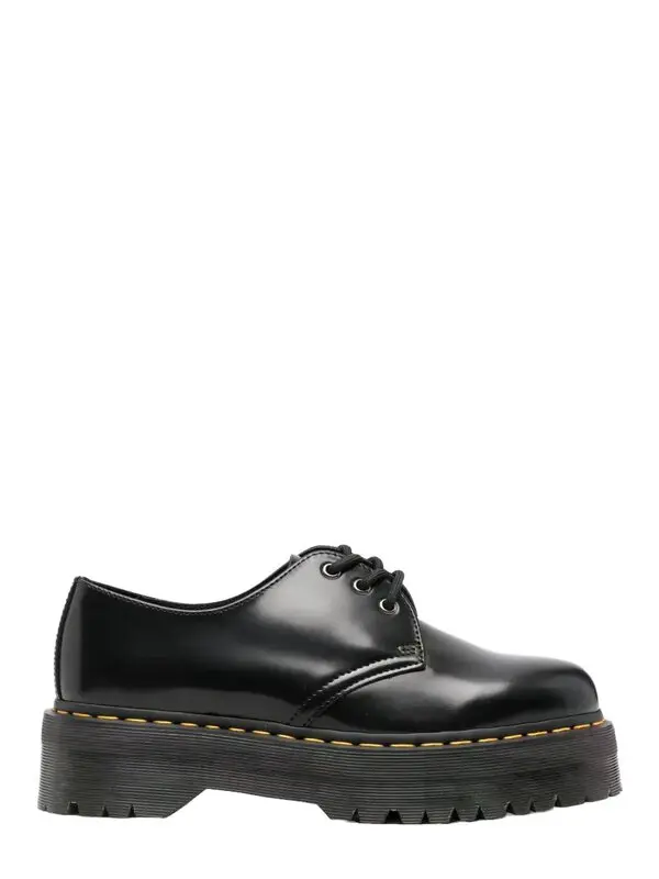Dr. Martens 1461 Quad Polished Platform Derby Shoes - Black