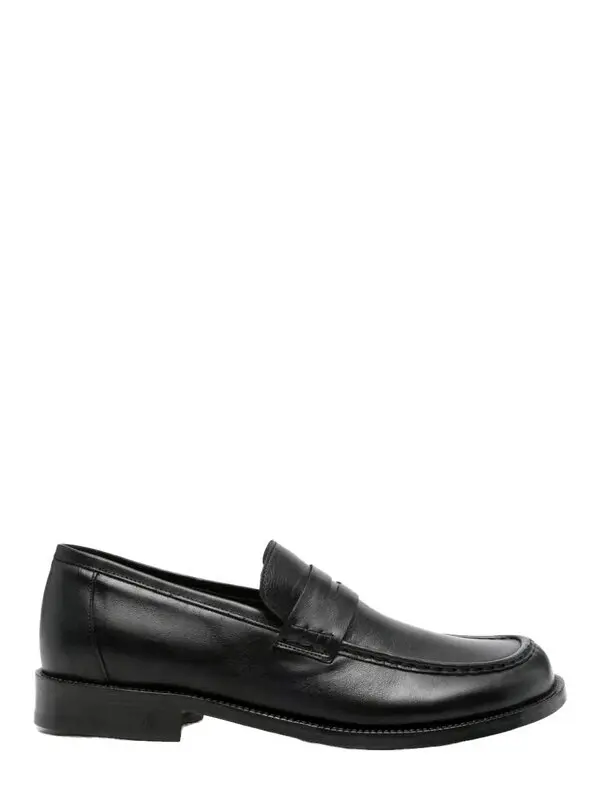 MORGILLO Penny-strap Loafers - Black