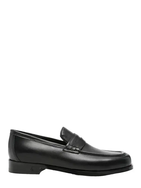 MORGILLO Levi Penny-strap Loafers - Black