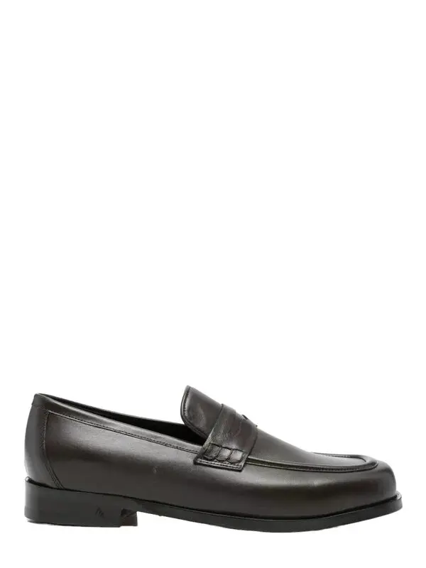MORGILLO Levi Penny-strap Loafers - Brown