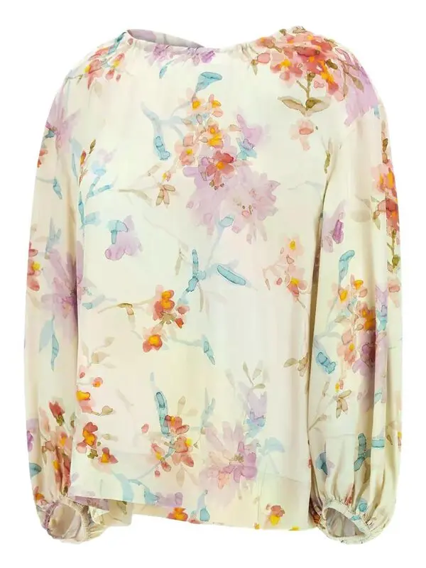 Herno Floral-print Blouse - Neutrals