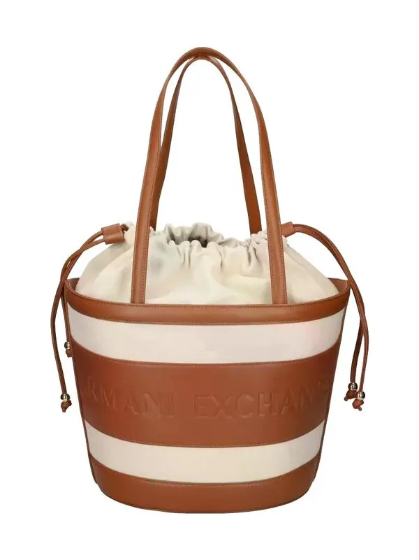 Armani Exchange Drawstring-closure Bucket Bag - Neutrals