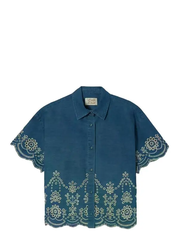 MC2 SAINT BARTH Embroidered Shirt - Blue