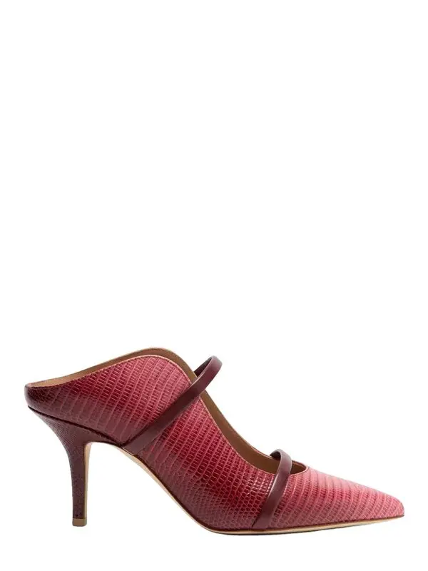 MALONE SOULIERS Maureen Gradient-effect Leather Mules - Red