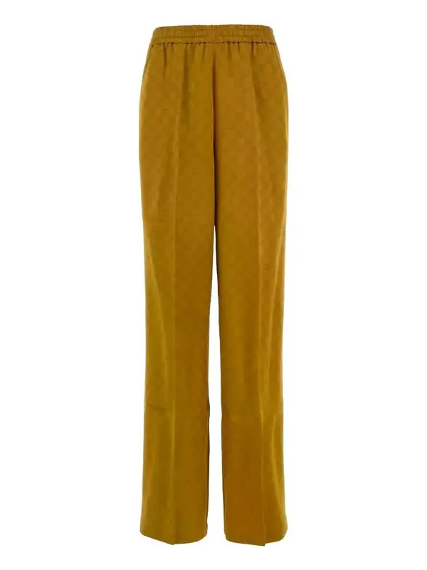 Gucci Monogram-patterned Trousers - Yellow