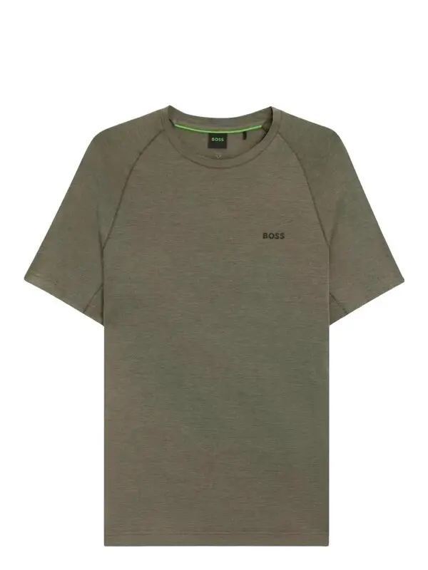BOSS Raglan-sleeve Logo-print T-shirt - Green