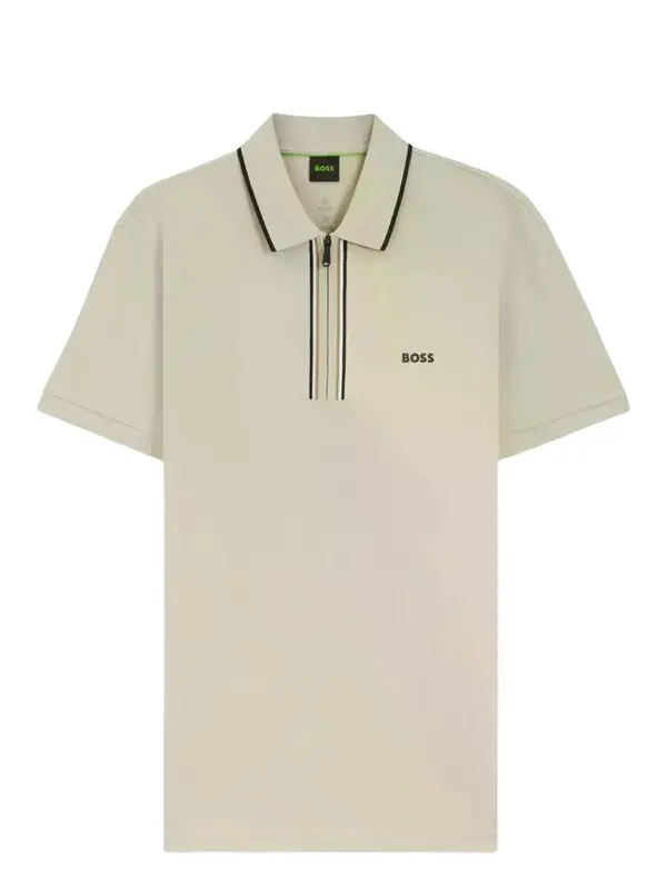 BOSS Logo-detail Polo Shirt - Neutrals