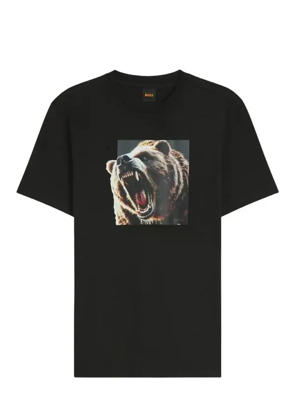 BOSS Dobermann Bear-print T-shirt - Black