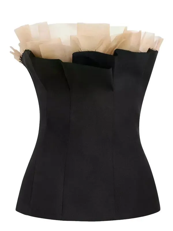 Khaite Sal Bustier Top - Black
