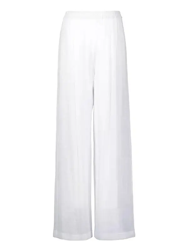 Michael Kors Pleated Pajama Trousers - White