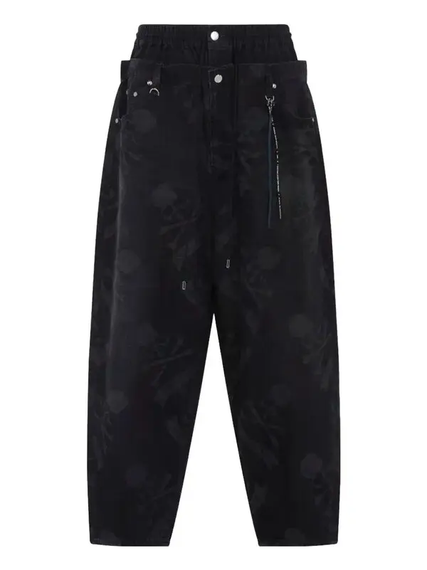 MASTERMIND WORLD Skull-print Jeans - Black